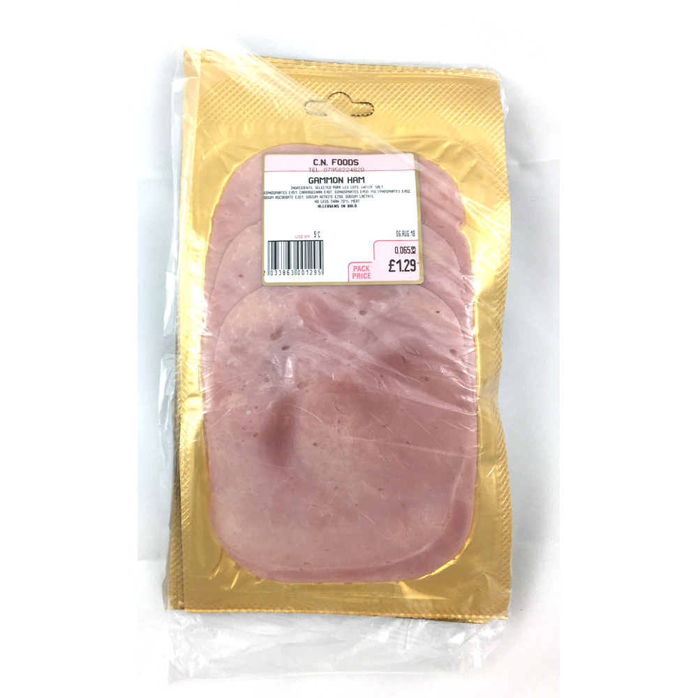 Fulwell Sliced Meats - Ham Gammon £2.29 X 6 X 90g | CN Foods